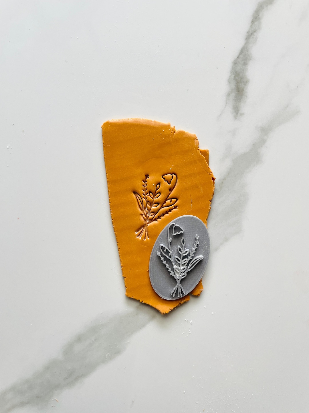 Polymer Clay Stamps | Botanical Stamp | Flower Stamp | Clay Embossing ...