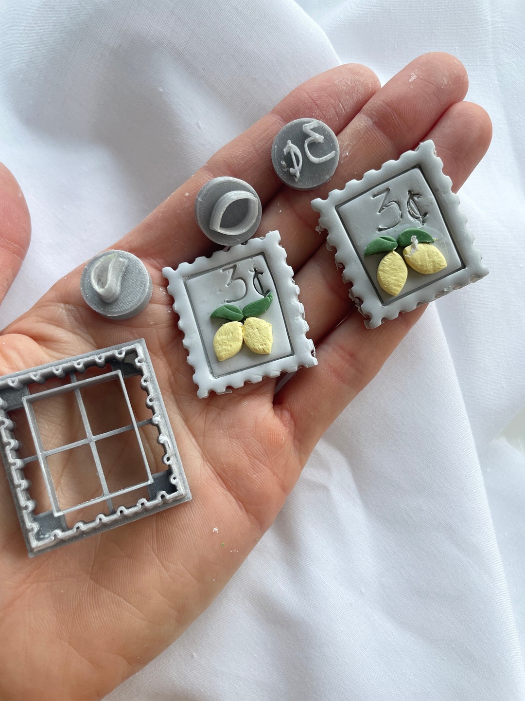 Clay Cutter | Postage Stamp Shape Cutter for Polymer Clay | Lemon Stamp ...