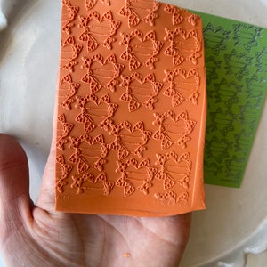 Clay Texture Mat | Tattoo Heart Texture for Polymer Clay Metal Clay ...