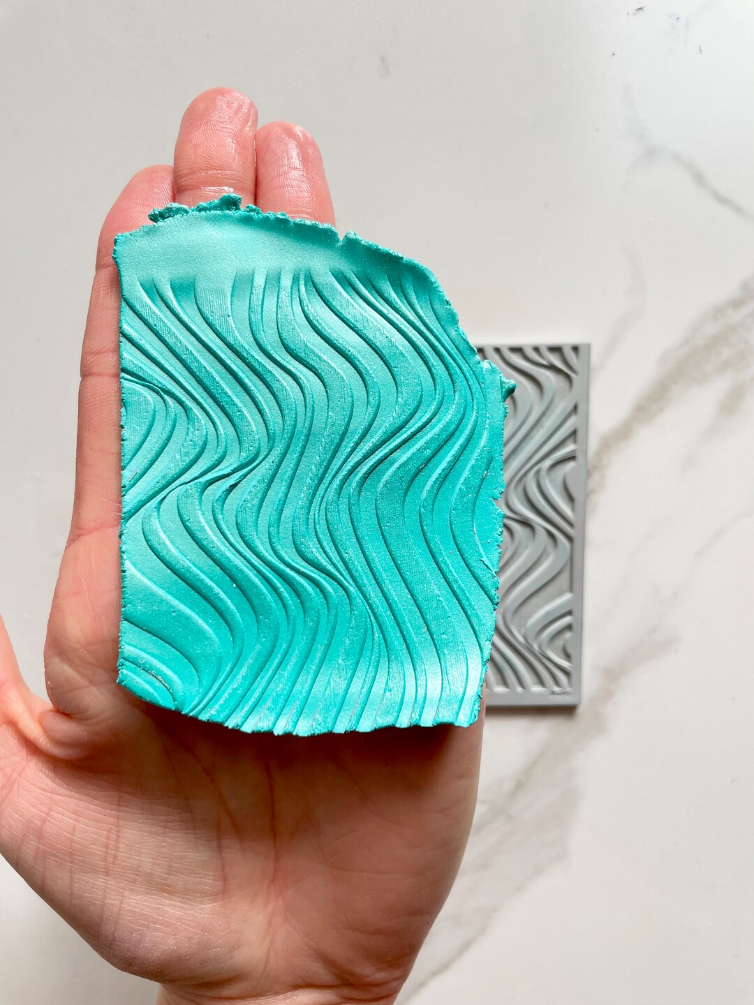 Polymer Clay Texture Mat | Waves Psychedelic Retro 70s Mica Shift Maxi ...