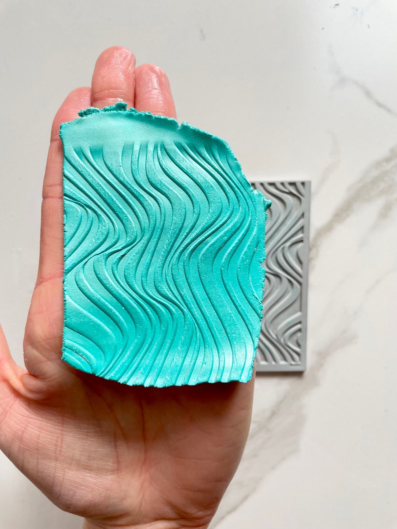 Polymer Clay Texture Mat Waves Psychedelic Retro 70s Mica - Etsy