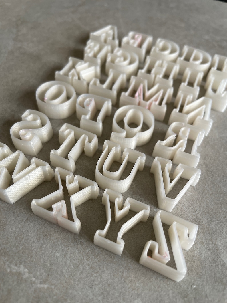 Alphabet Clay Cutters Small Letter Clay Cutters Studs Clay - Etsy