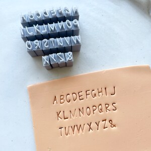 Alphabet Clay Stamps Polymer Clay Letters Stamps Embossing Stamp Clay ...