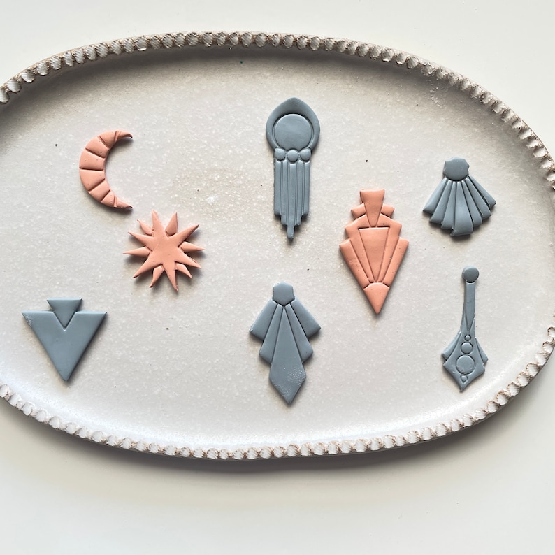 Polymer Clay Shape Cutters Art Deco Embossing Cutters - Etsy