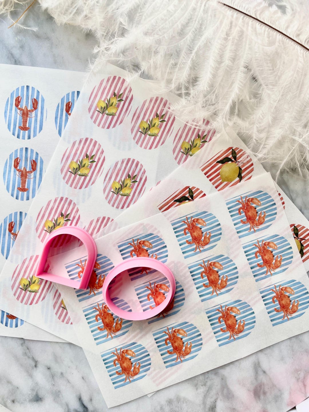 Water Soluble Transfer Paper With Matching Clay Cutter | Polymer Clay ...
