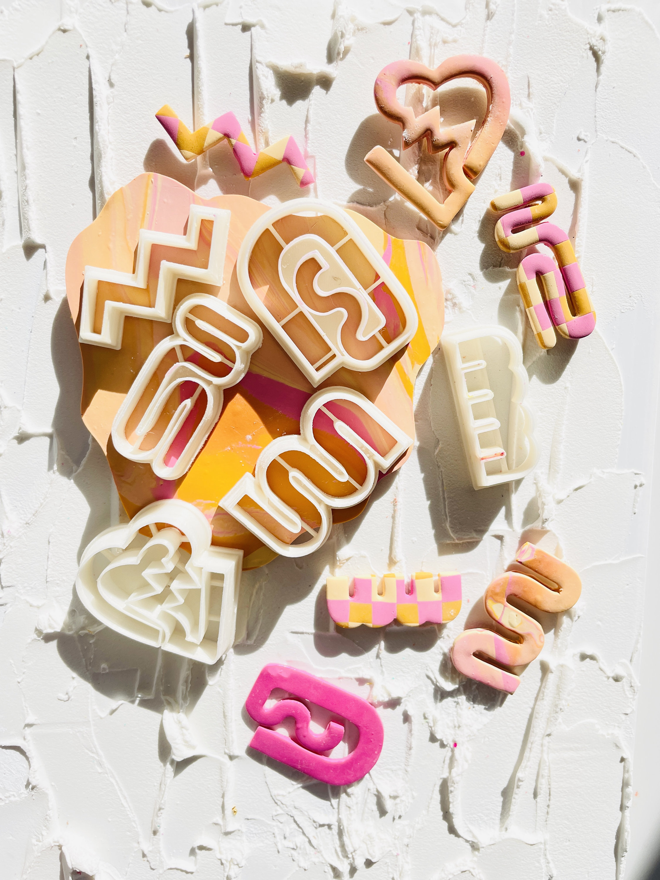 Polymer Clay Shape Cutter | Abstract Modern Earring Moulds| Squiggle ...
