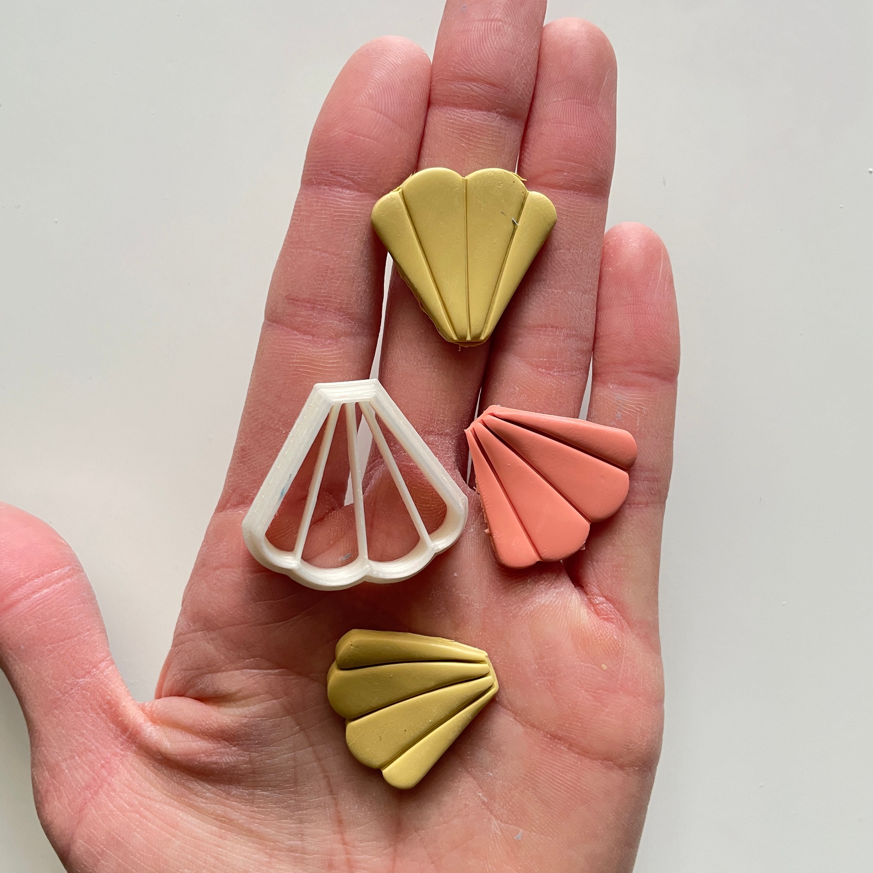 Polymer Clay Shape Cutter Shell Mermaid Fan Embossing Earring - Etsy ...