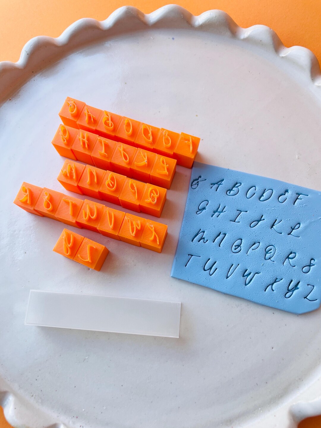 Alphabet Clay Stamps | Polymer Clay Capital Serif Letters Stamps 7.6mm ...