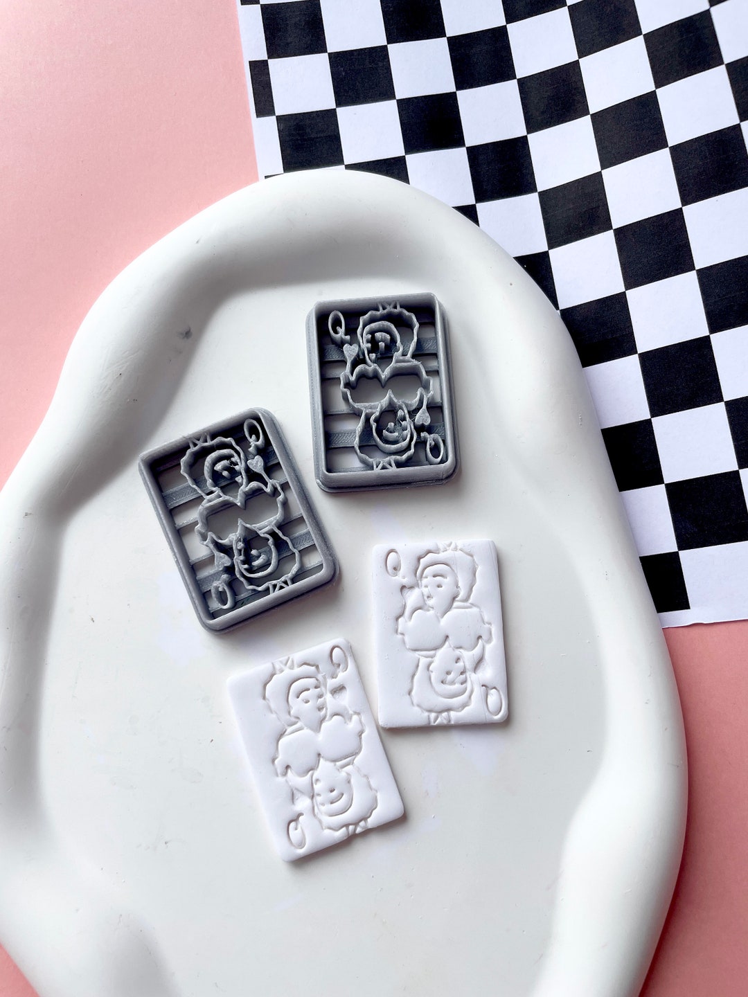 Queen of Hearts Clay Cutter Card Shape Cutter for Polymer Clay Alice's ...