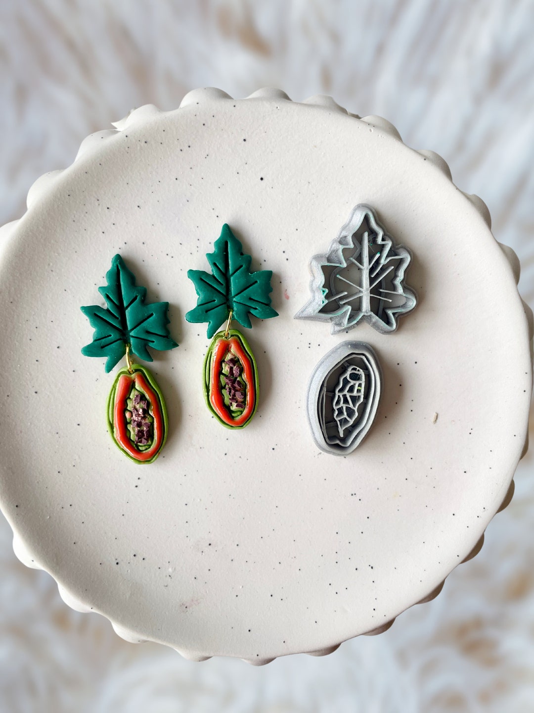 Clay Cutter | Papaya Shape Cutter Set for Polymer Clay, Ceramics, Air ...