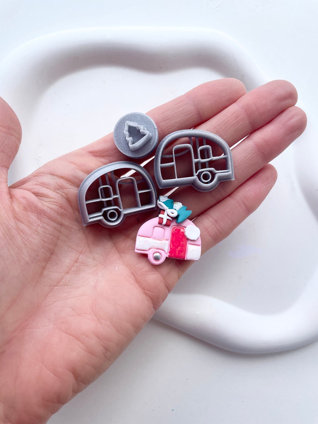 Caravan Clay Cutter | Tree Shape Cutter for Polymer Clay | Embossing ...