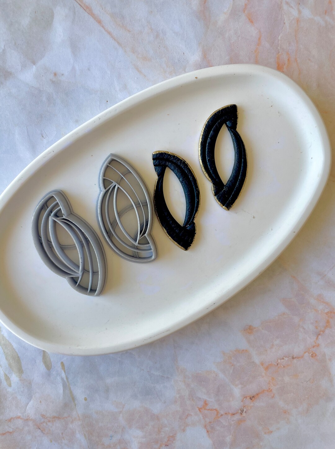 Clay Cutter | Art Deco Shape Cutters Set for Polymer Clay | Embossing ...