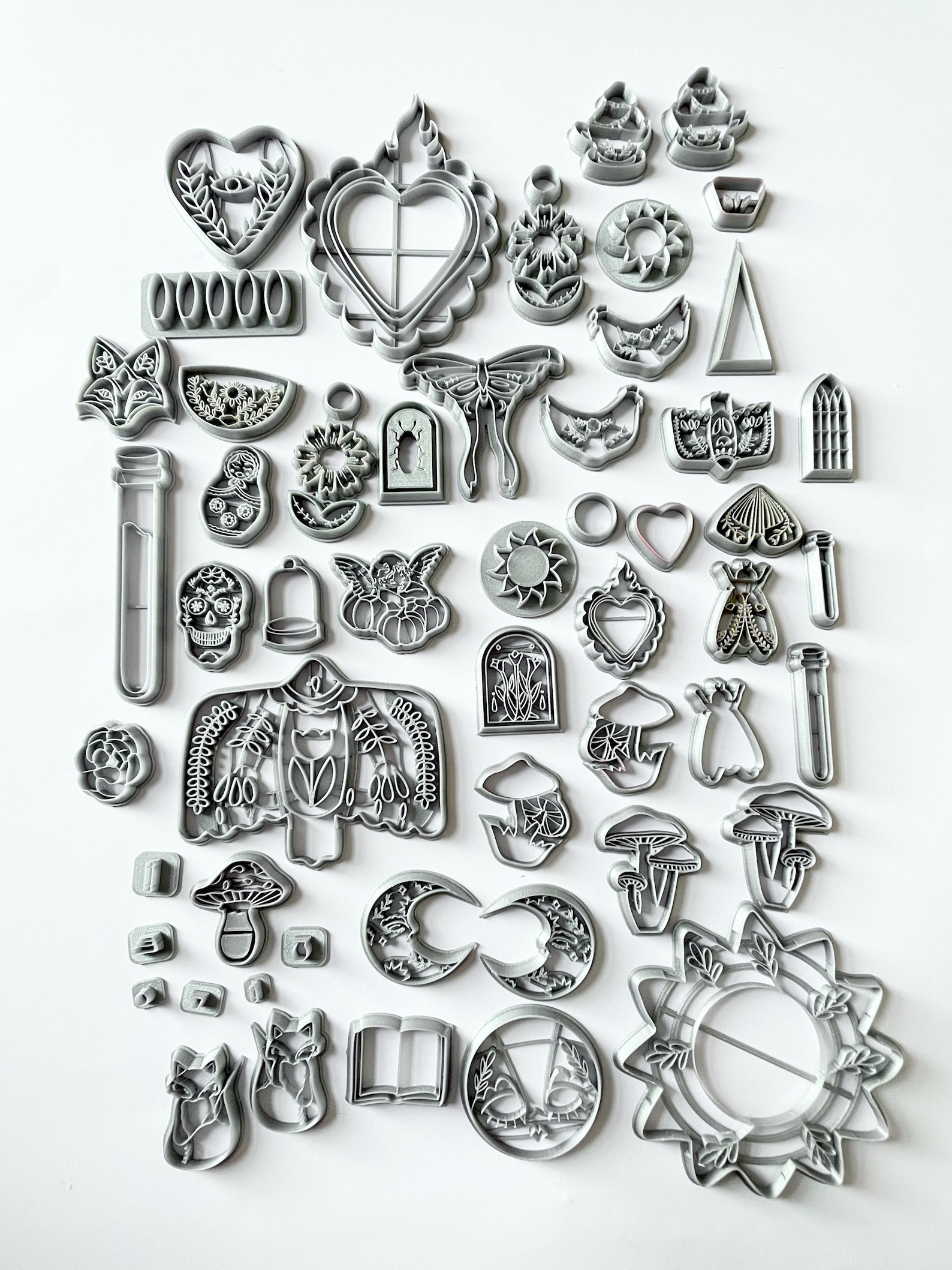 Clay Cutters Bundle of 46 Cutters | Folk Art Shape Cutters Set for ...