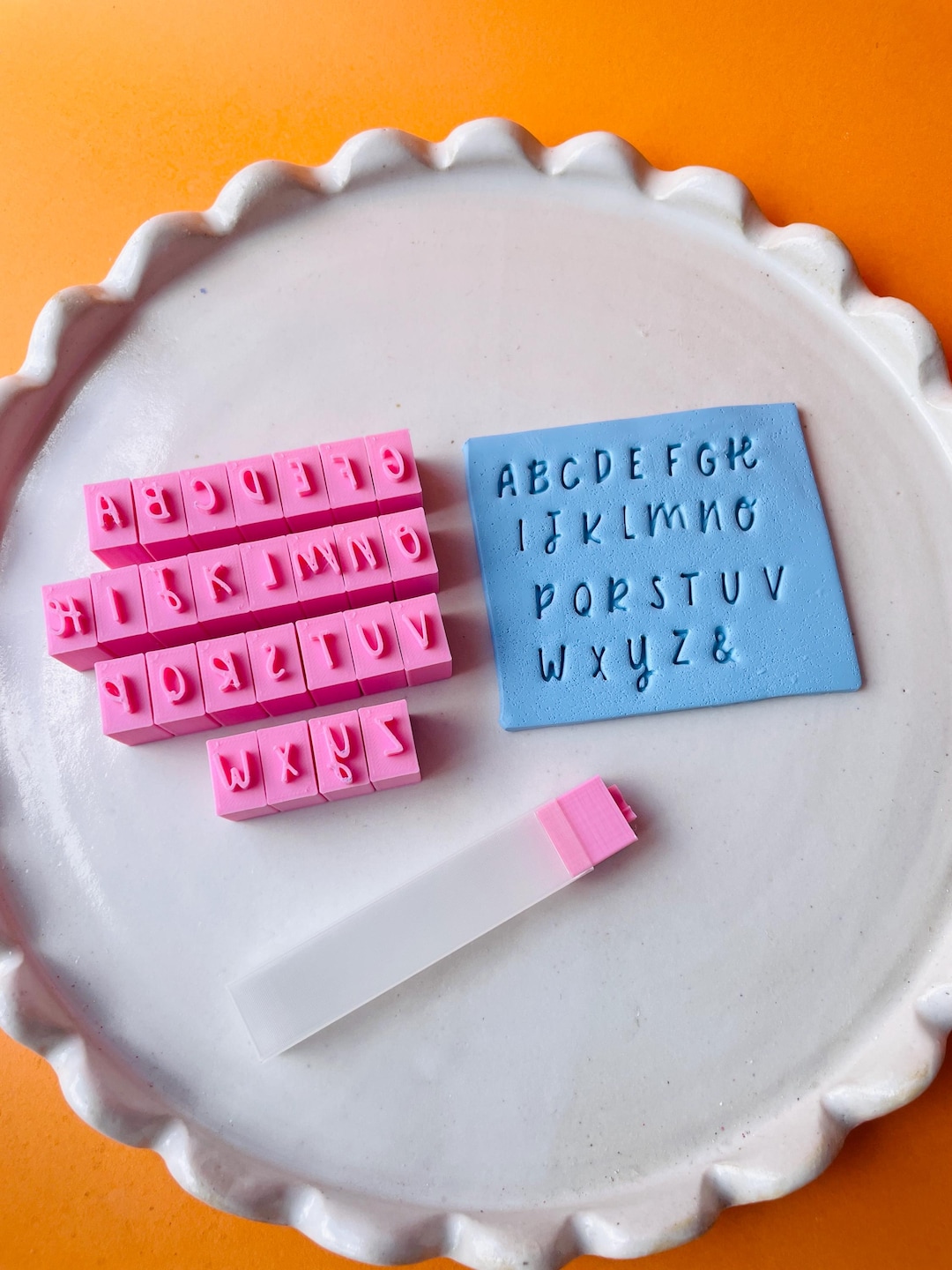 Alphabet Clay Stamps | Polymer Clay Capital Letters Stamps 7.6mm ...