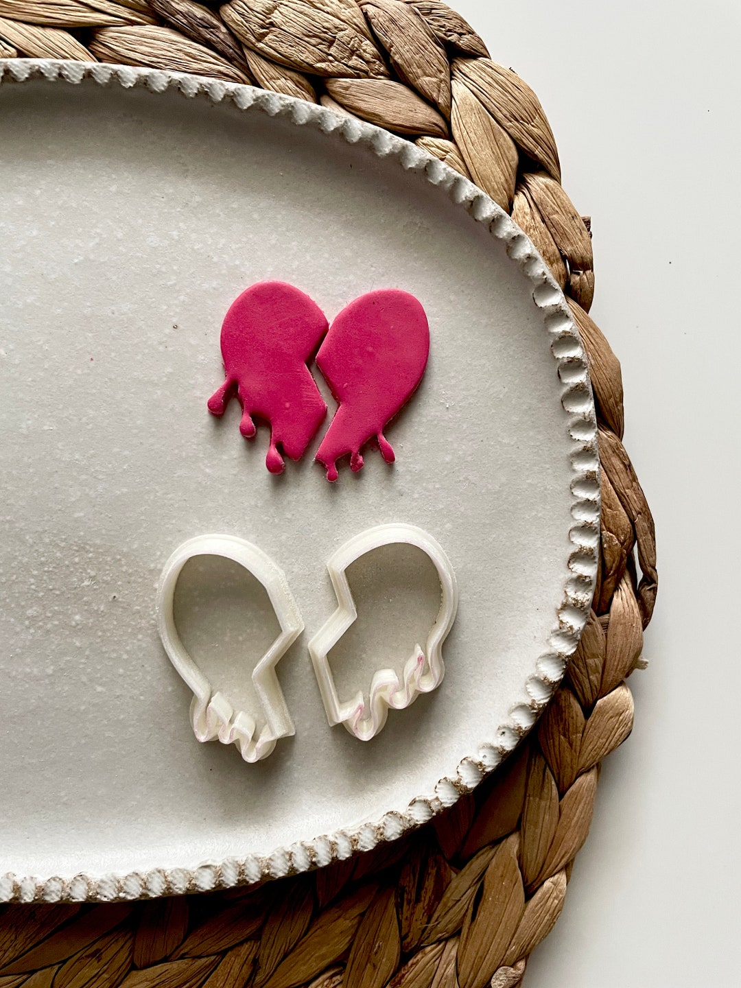 Polymer Clay Shape Cutter | Valentine's Day Love Broken Bleeding Heart ...