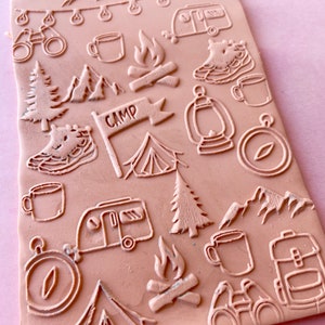 Clay Texture Mat | Camping Texture for Polymer Clay Metal Clay Ceramic ...