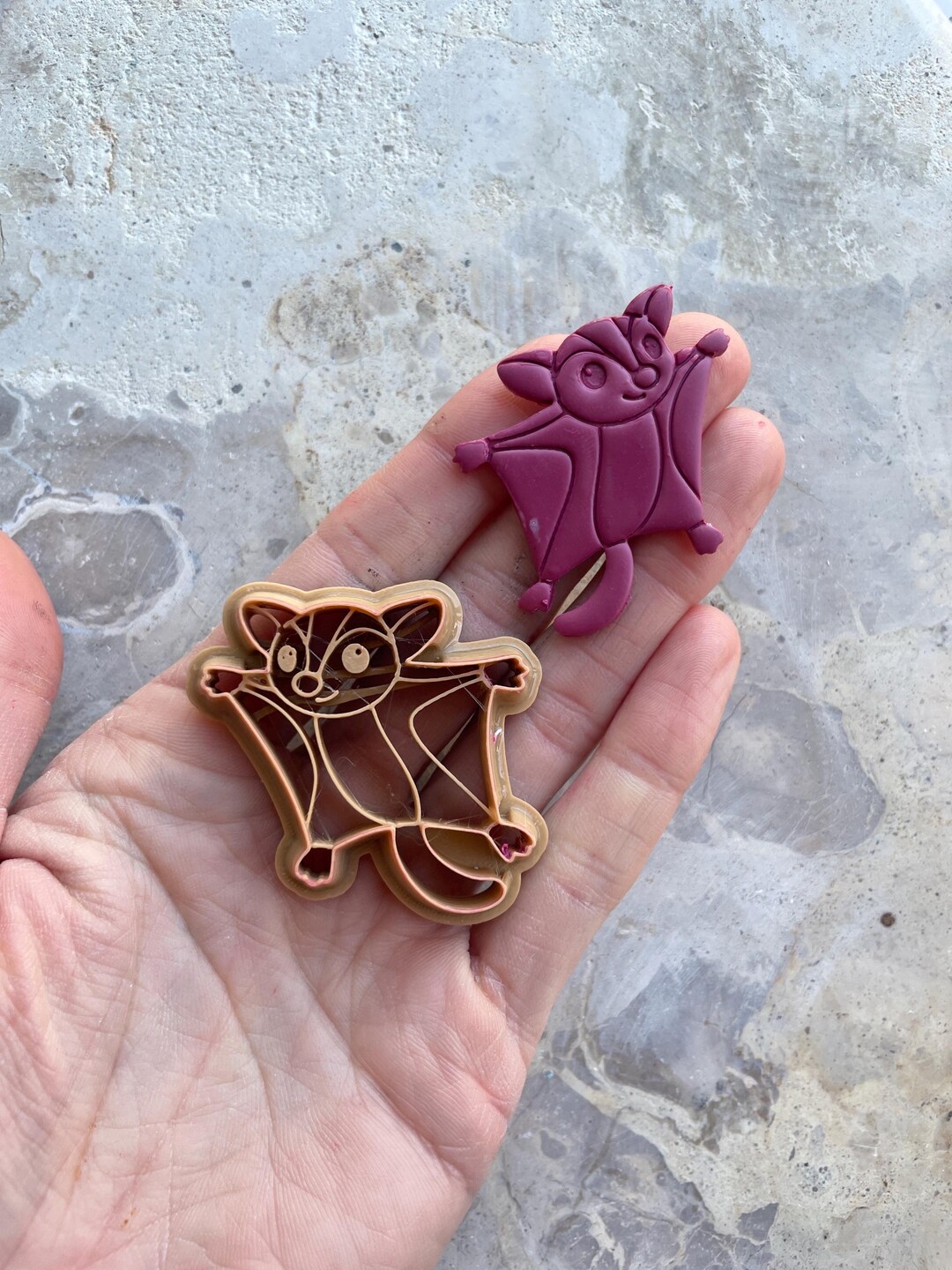 Sugar Glider Clay Cutter: Possum Shape Cutter for Polymer Clay, Set of ...
