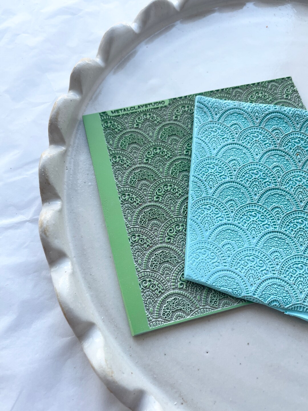 Polymer Clay Texture Mat | Art Deco Texture Sheet | Metal Clay Texture ...