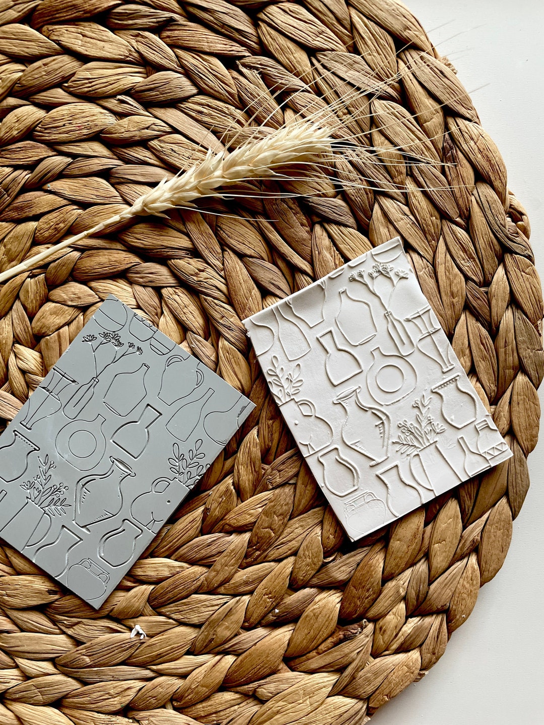 Polymer Clay Texture Mat | Vases Pots Jars Large Impression Sheet ...