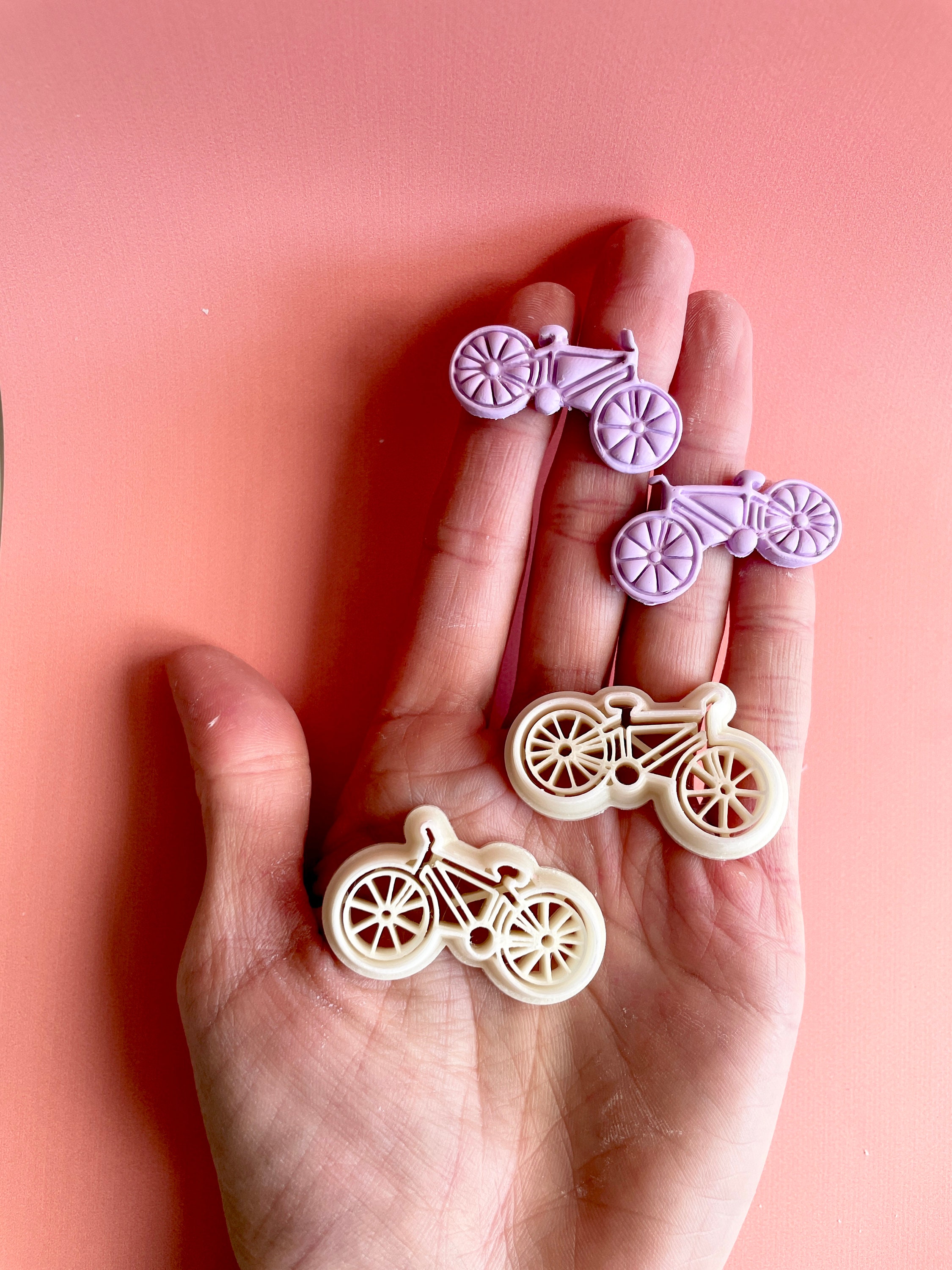 Bike Shape Cutter for Polymer Clay | Bicycle Riding Sport Embossing Cut ...