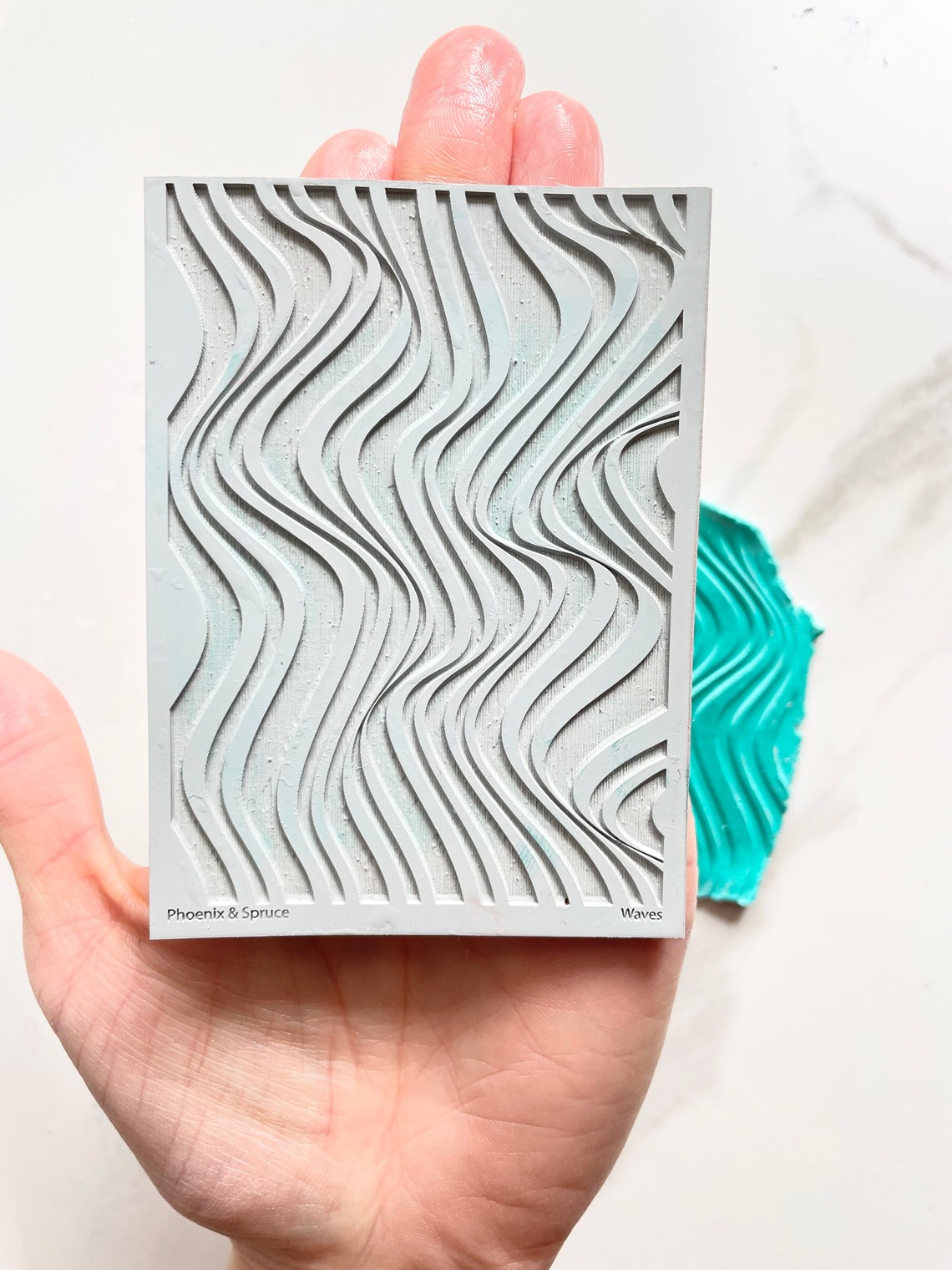 Polymer Clay Texture Mat | Waves Psychedelic Retro 70s Mica Shift Maxi ...