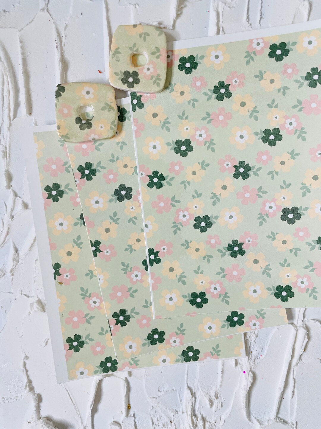 Polymer Clay Water-slide Decal | Floral Romantic Botanical Image ...