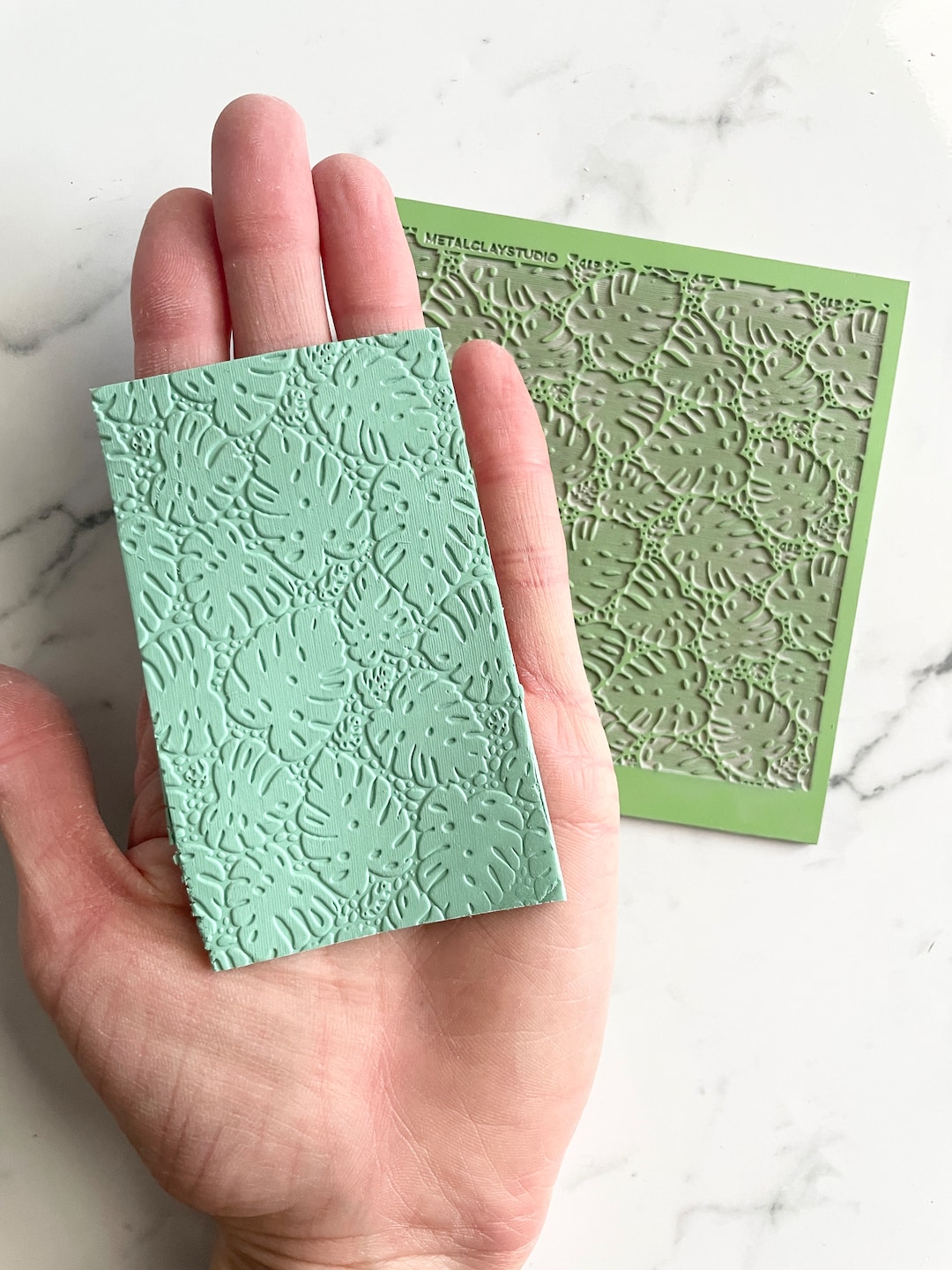 Polymer Clay Texture Mat | Monstera Leaves Texture Sheet | Metal Clay ...