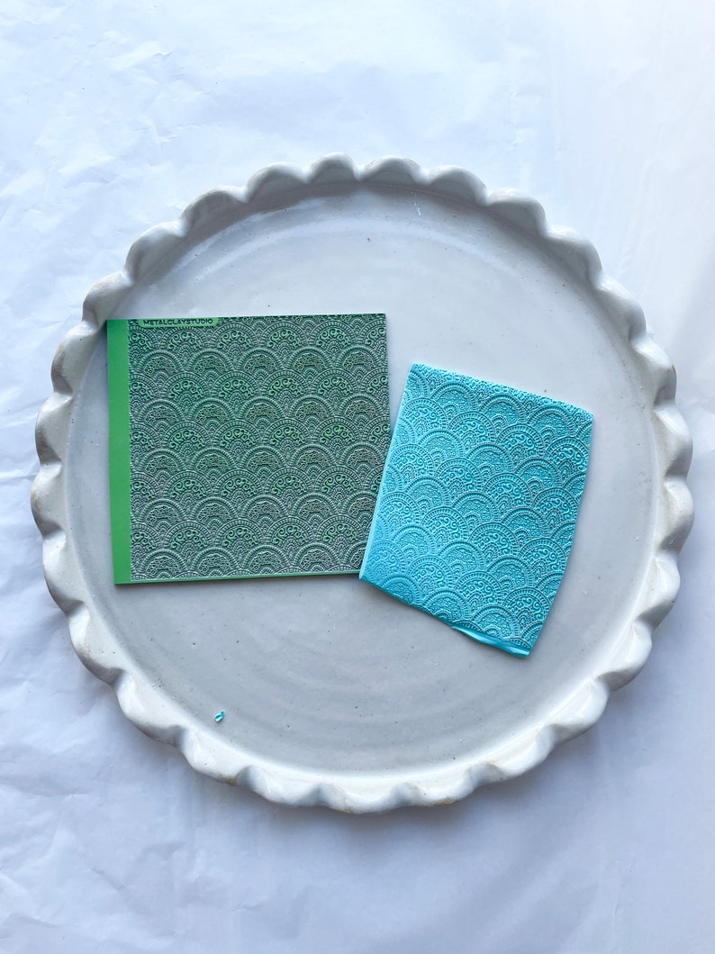 Polymer Clay Texture Mat | Art Deco Texture Sheet | Metal Clay Texture ...