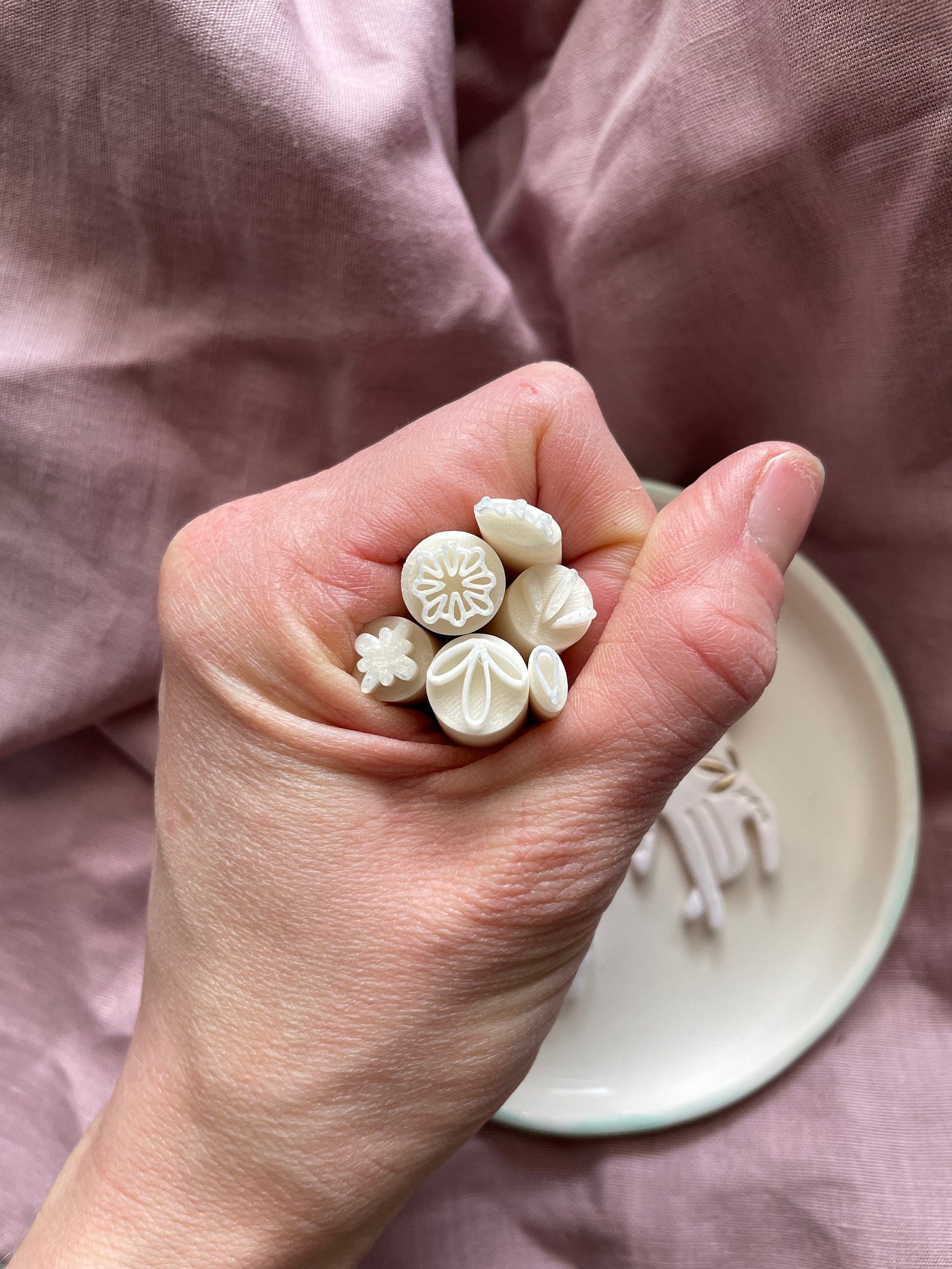 Micro Stamps for Polymer Clay Set of 6 Botanical Leaves - Etsy