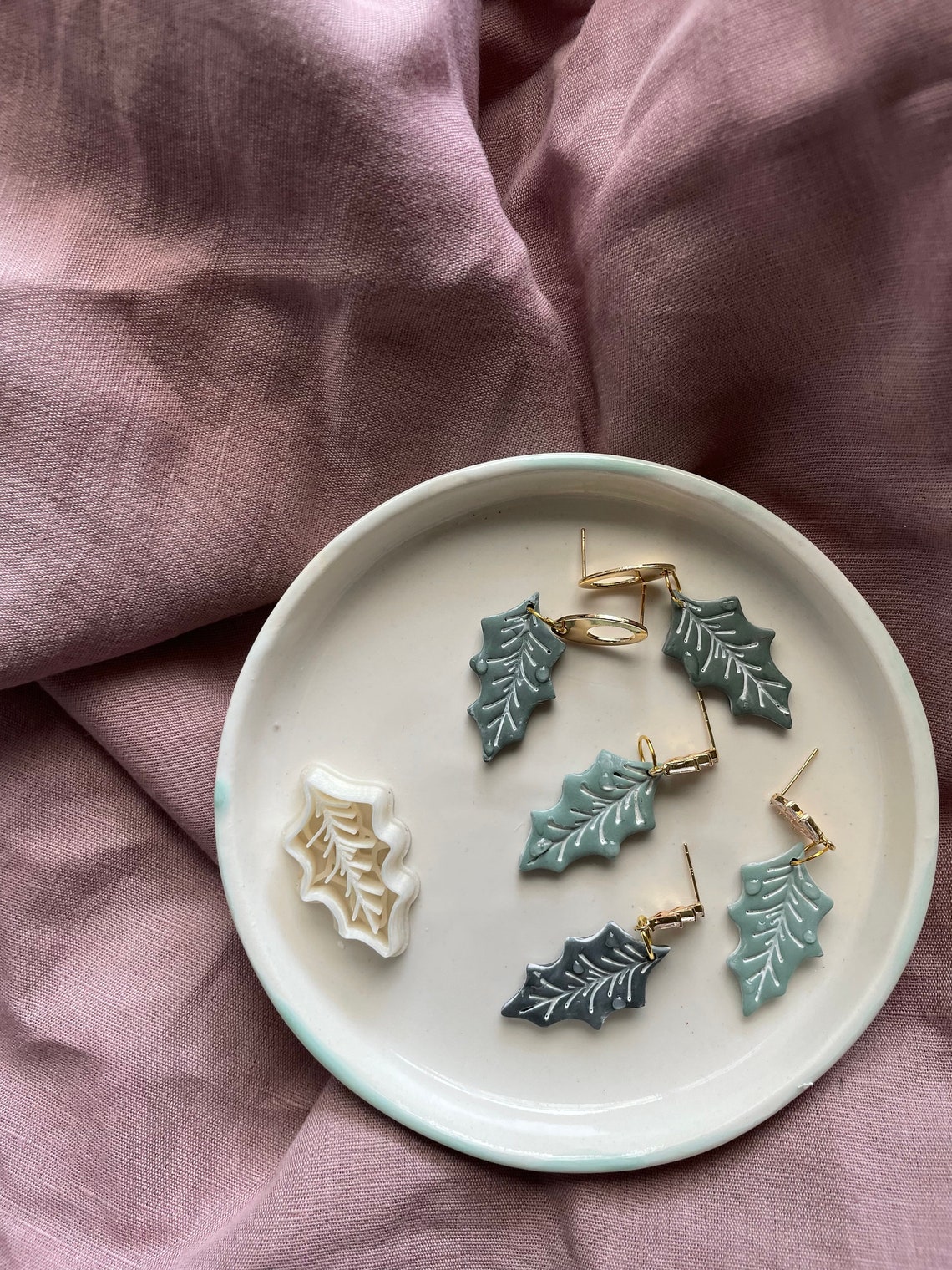 Leaf Shape Cutter for Polymer Clay | Poinsettia Holly Flower Cut Out ...