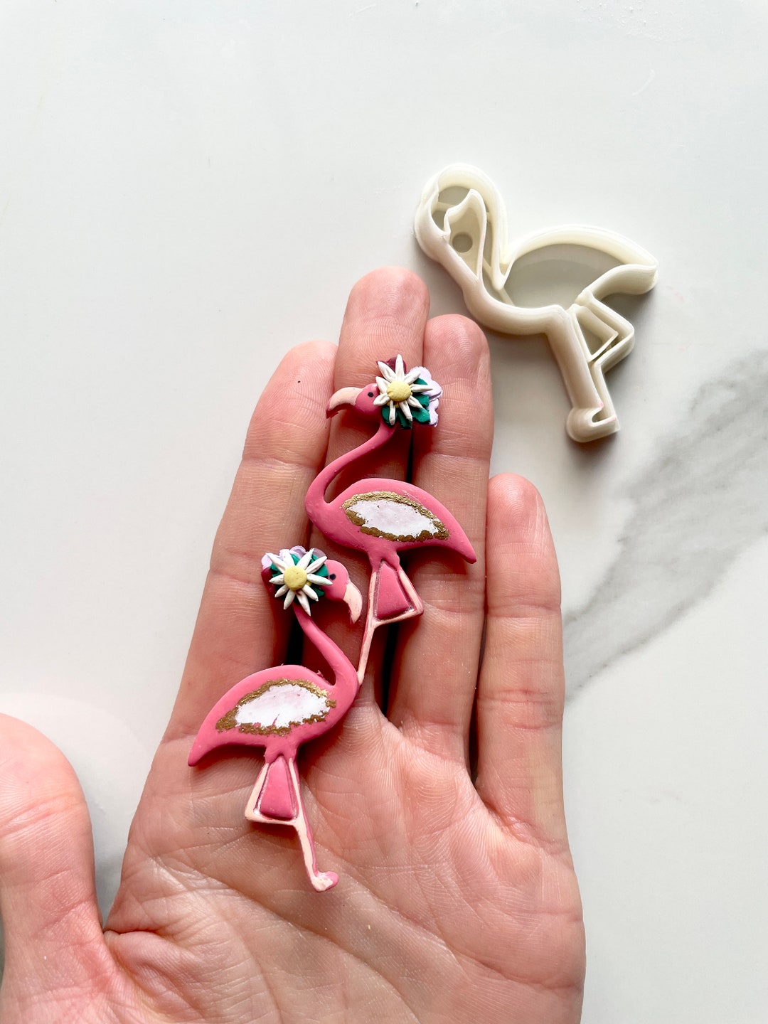Flamingo Shape Cutters for Polymer Clay | 2 Mirrored Tropical Summer ...