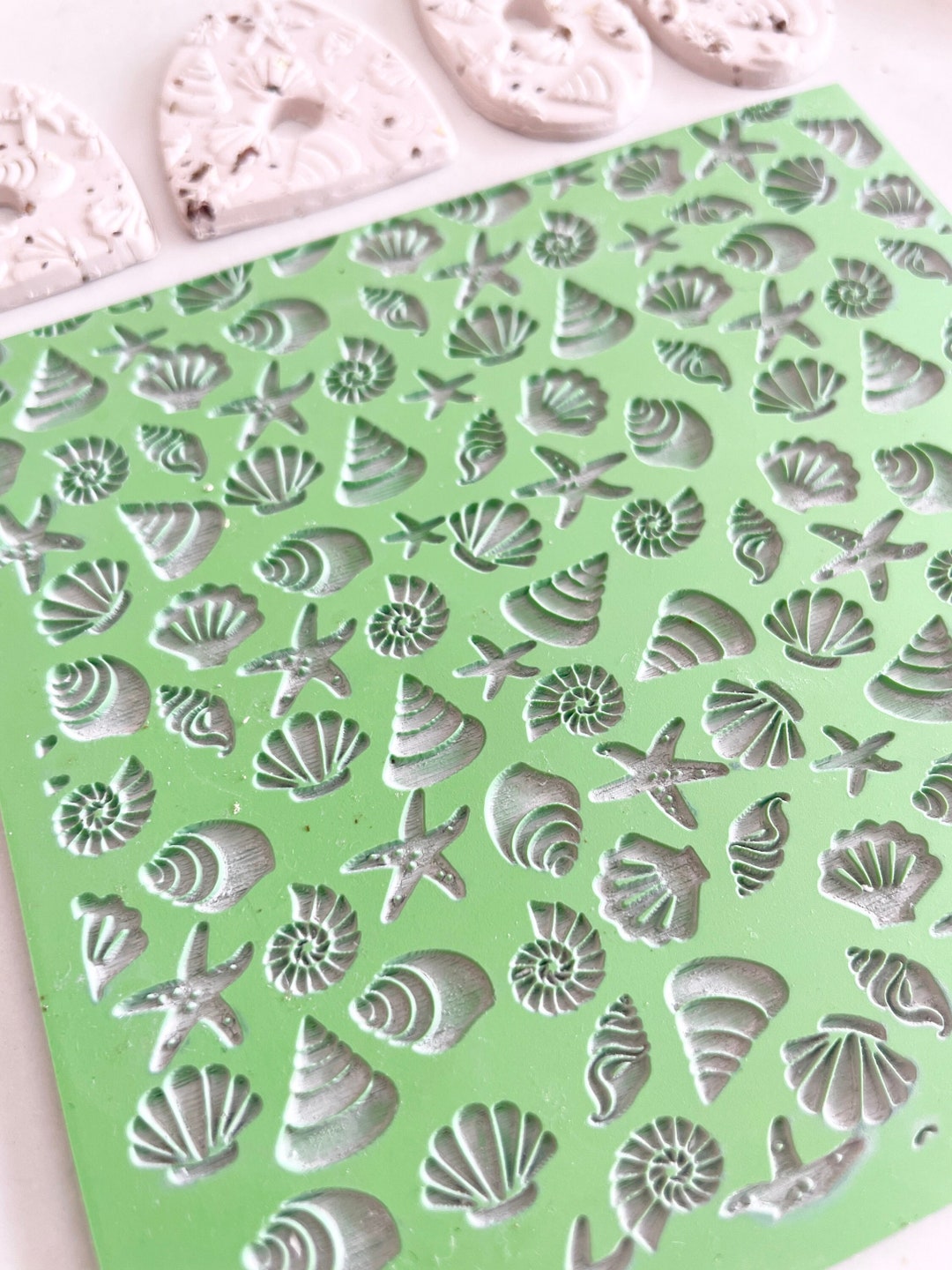 Seashells Texture Mat: Polymer Clay Embossing Stamp - Etsy Australia