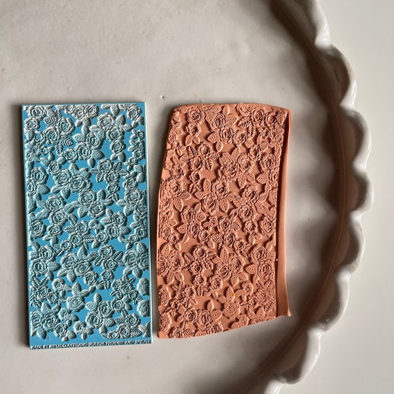 Polymer Clay Texture Mat Roses Flowers Botanical Texture - Etsy