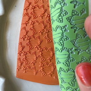Clay Texture Mat | Tattoo Heart Texture for Polymer Clay Metal Clay ...