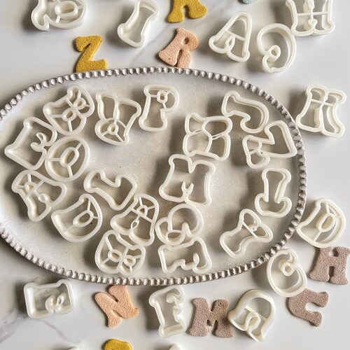 Polymer Clay Shape Cutter Alphabet Letters Groovy Vintage - Etsy