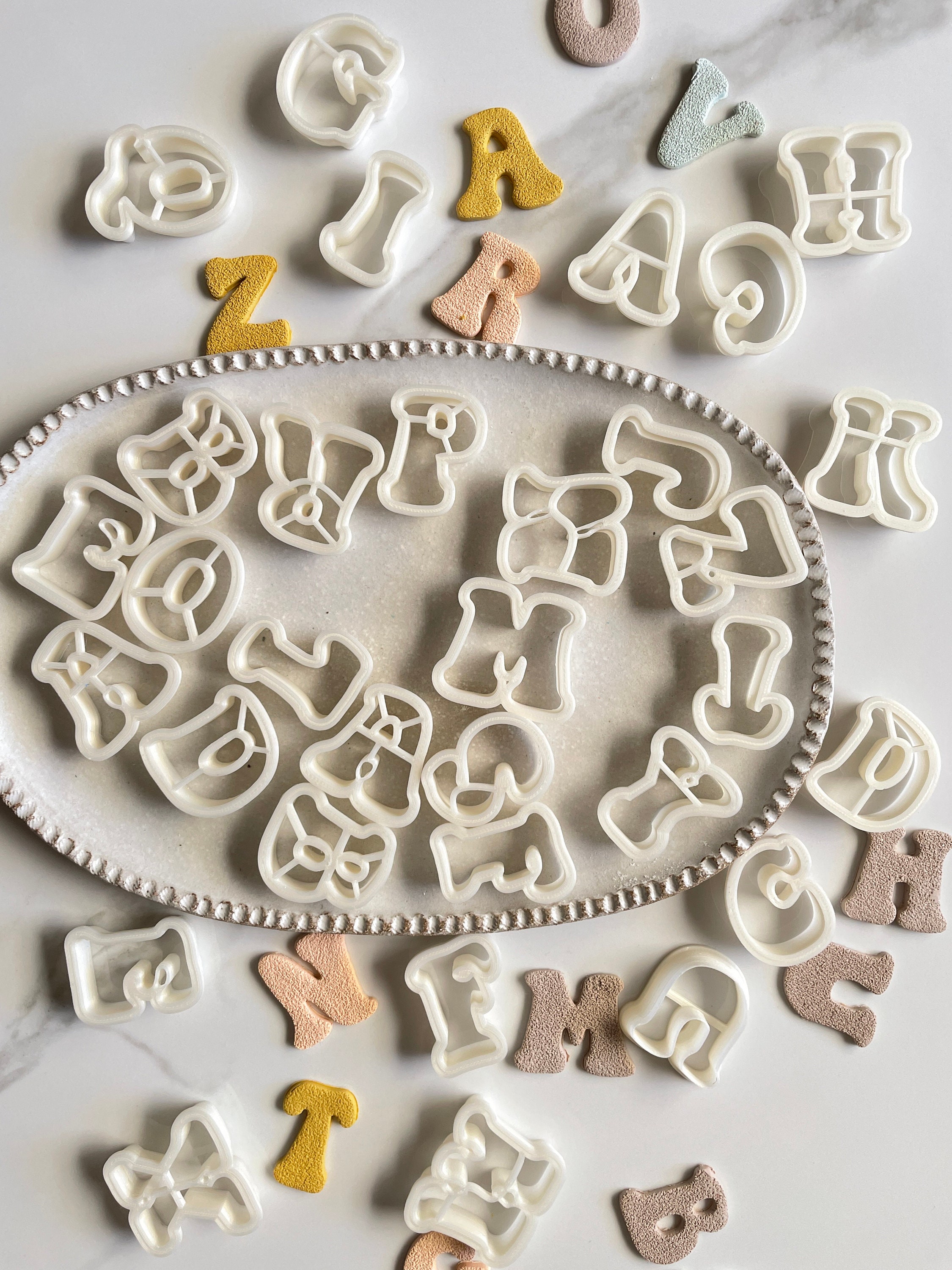 Polymer Clay Shape Cutter Alphabet Letters Groovy Vintage Retro Mold Set Flower Power Letter Cutters Mould Earrings RETRO ALPHABET Etsy