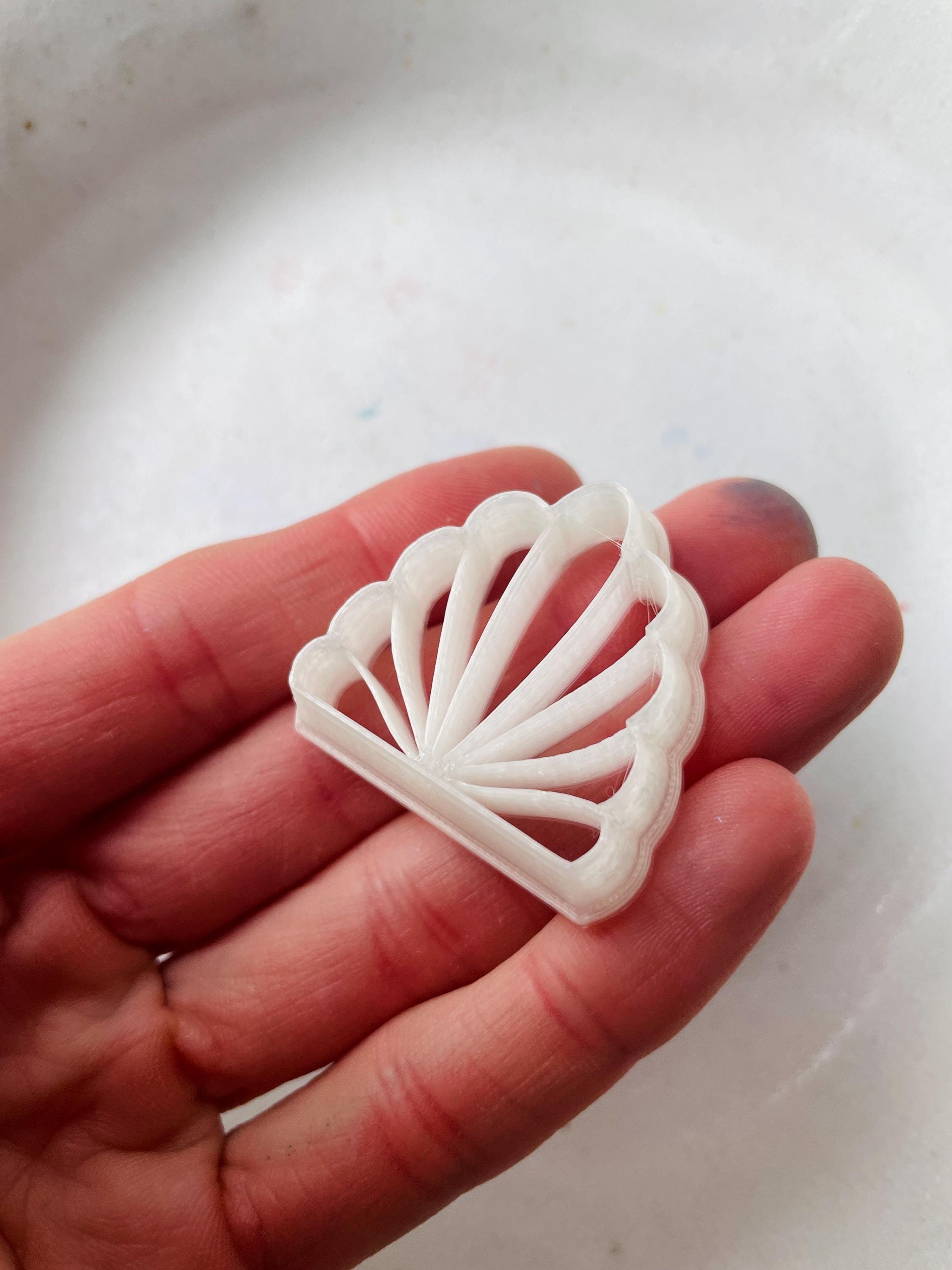 Art Deco Polymer Clay Shape Cutter| Pearl Shell Earring Cut Out ...