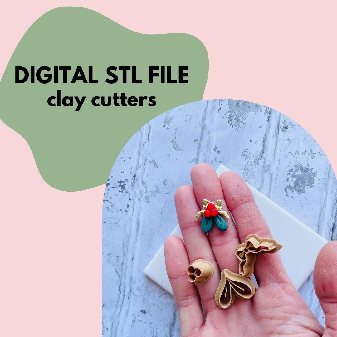 Mistletoe Clay Cutter STL File for 3D Printers | Digital File Only, for ...