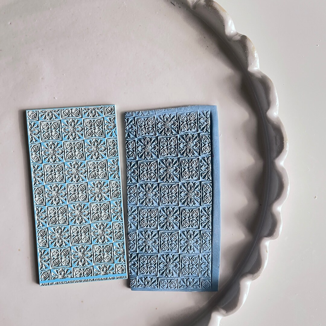 Polymer Clay Texture Mat | Moroccan Tiles Texture Sheet | Impression ...