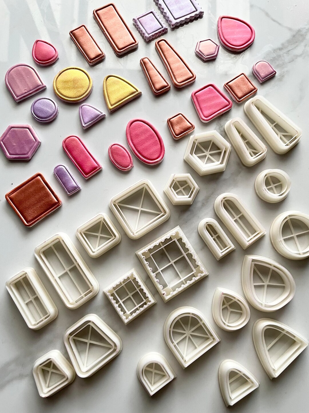Polymer Clay Shape Cutter | Edged Frame Sharp Cutter Bundles | 2 Sizes ...