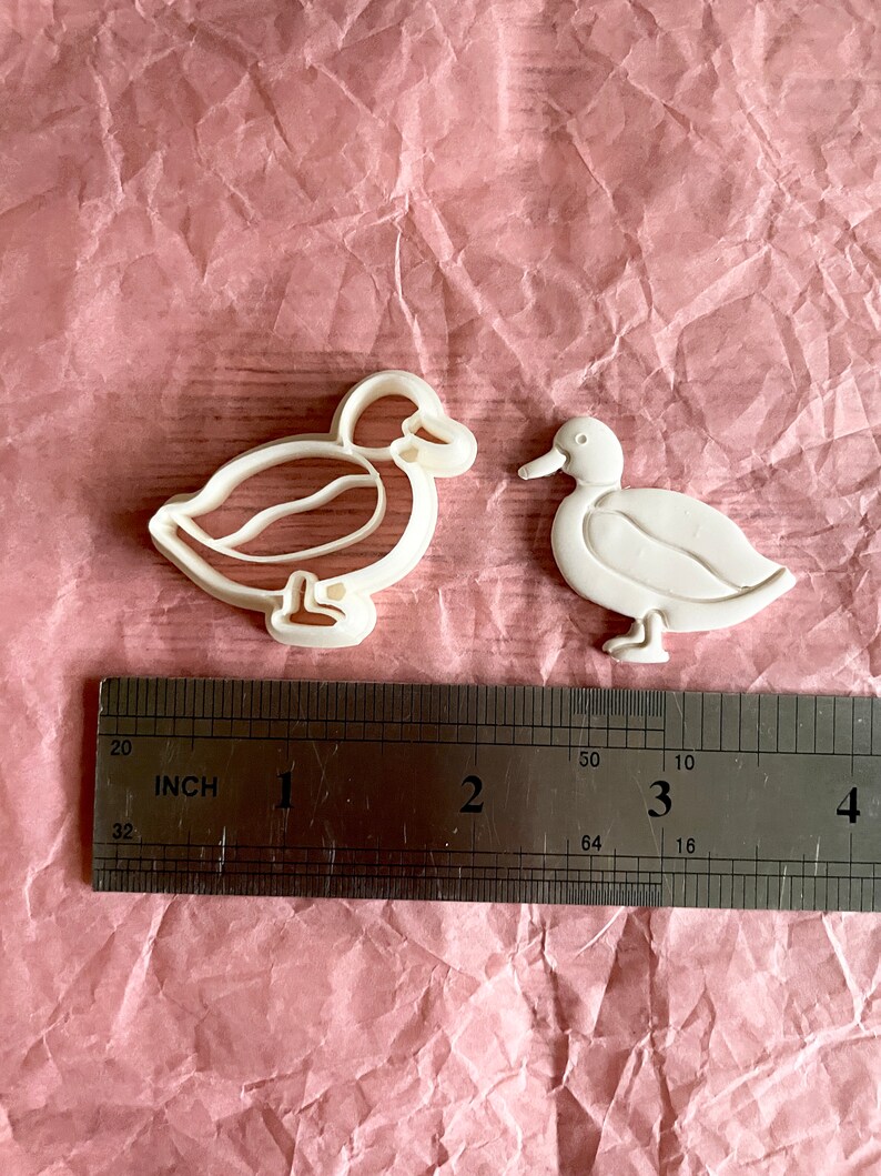 Duck Shape Cutter for Polymer Clay | Bird Farm Animal Set of 2 Cut Out ...
