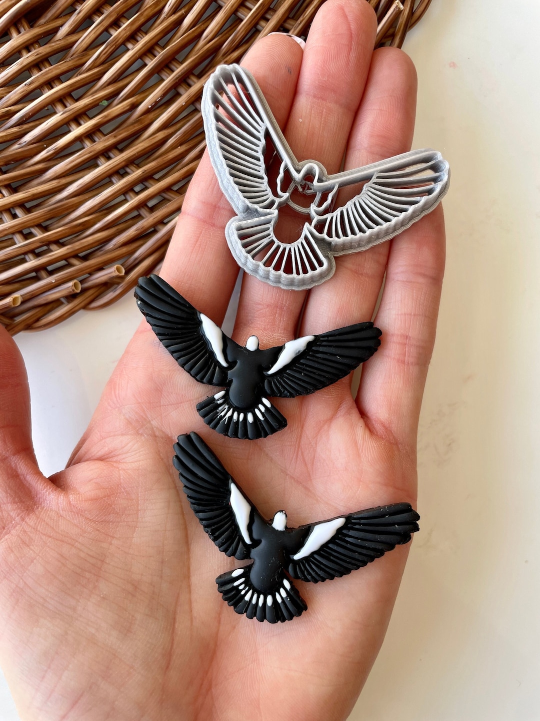 Magpie Clay Cutter | Shape Cutter for Polymer Clay | Australian Animals ...