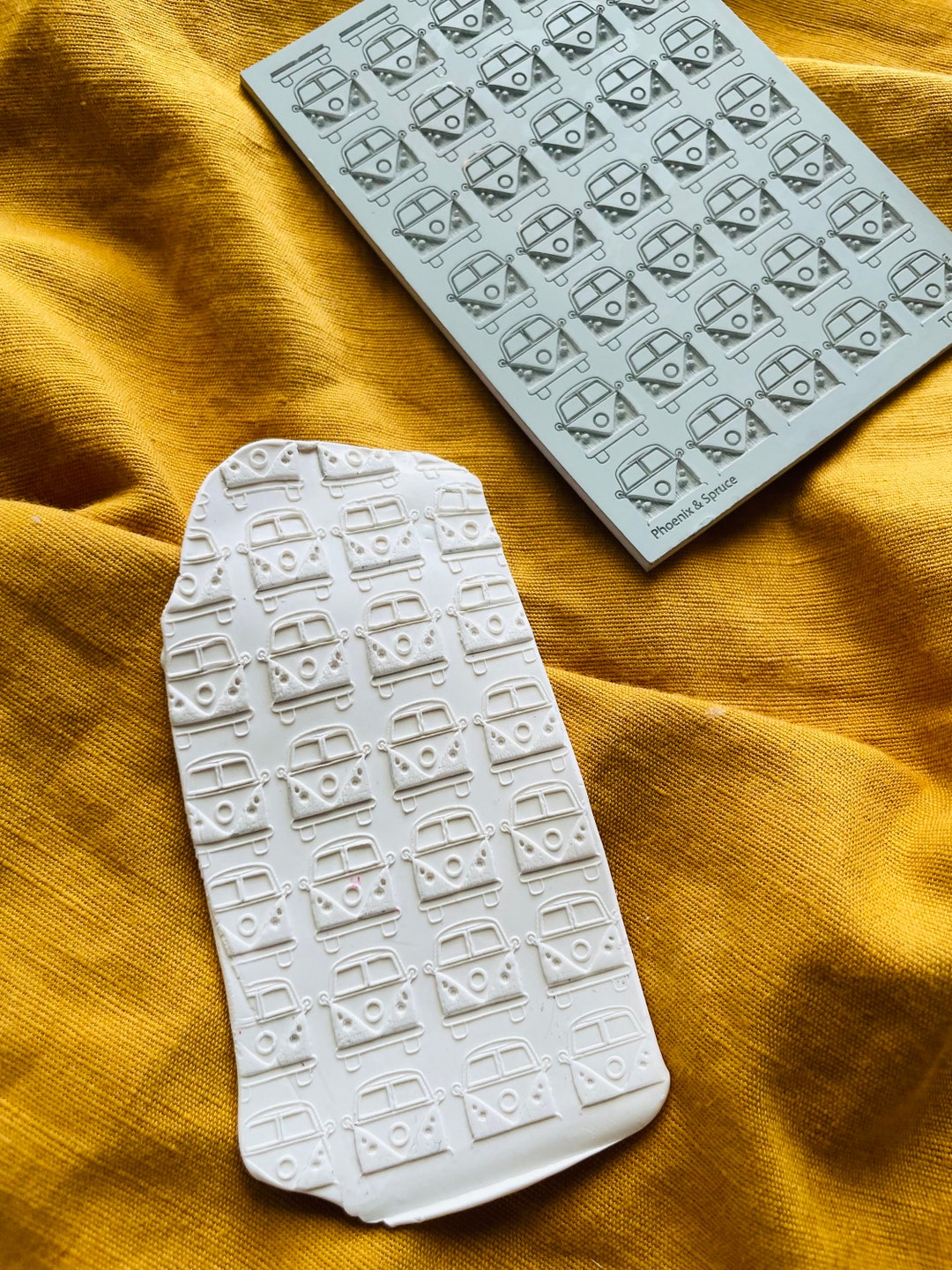 Minivan Texture Mat for Polymer Clay | Van Good Vibes Retro 60' Large ...