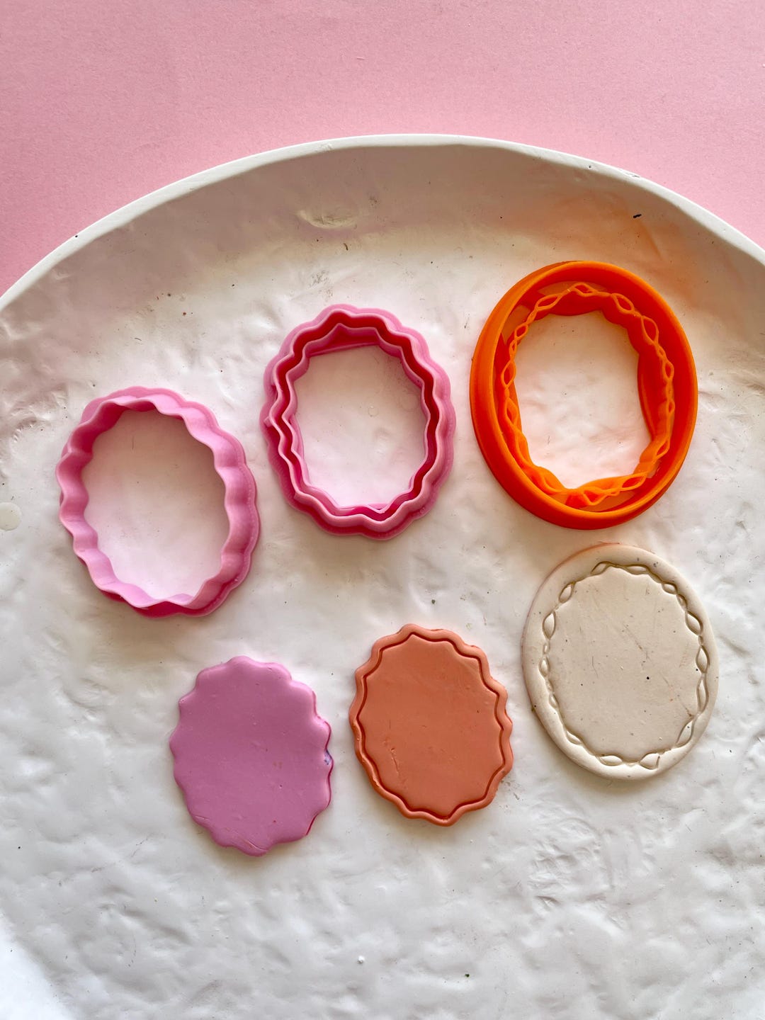 Clay Cutter | Wavy Oval Frame Shape Cutters for Polymer Clay, Ceramics ...
