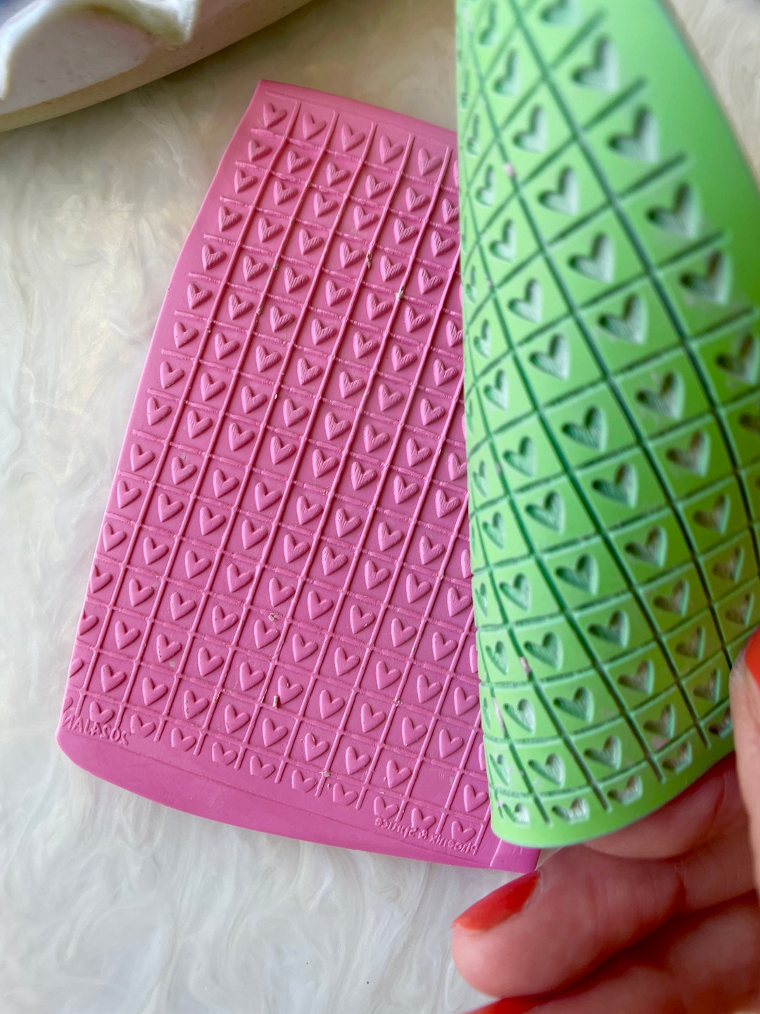 Clay Texture Mat | Love Heart Texture for Polymer Clay Metal Clay ...
