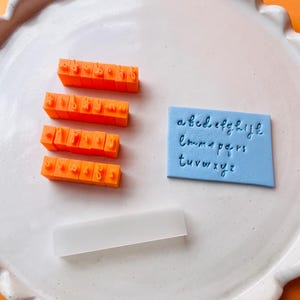 Alphabet Clay Stamps | Polymer Clay Small Cursive Letters Stamps 3.6mm ...
