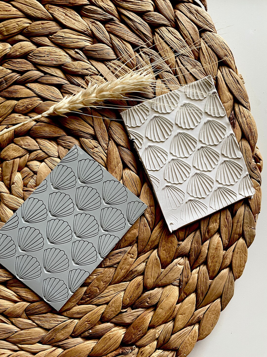 Polymer Clay Texture Mat | Seashells Large Impression Sheet | Ocean Sea ...
