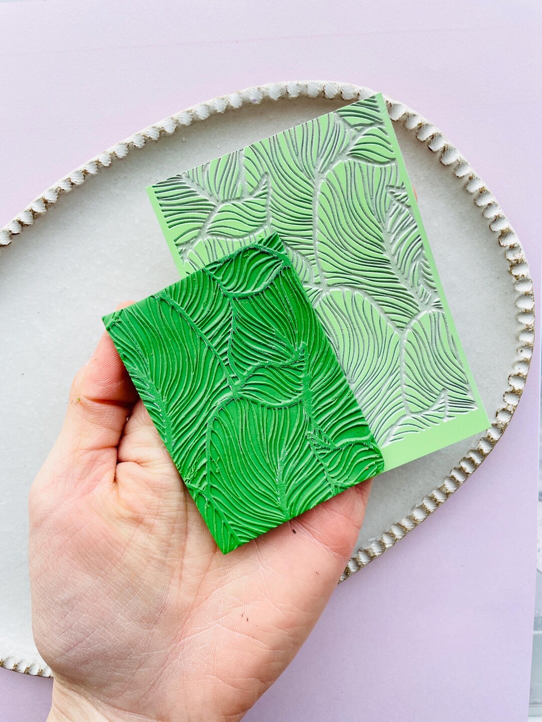 Clay Texture Mat | Veined Leaves Texture for Polymer Clay Metal Clay ...