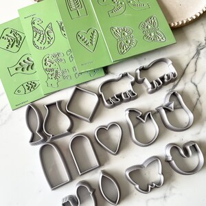 Folk Art Clay Stamp and Shape Cutter Big Bundle | Rubber Stamps ...