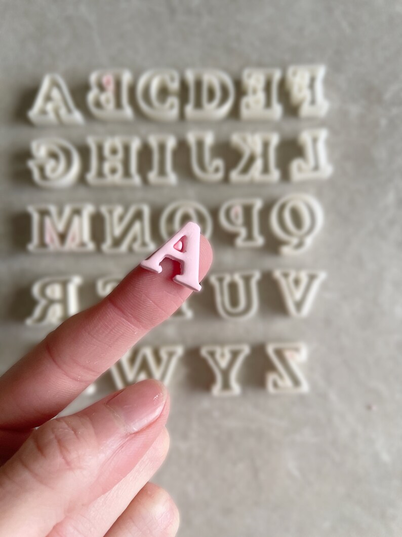 Alphabet Clay Cutters Small Letter Clay Cutters Studs Clay - Etsy
